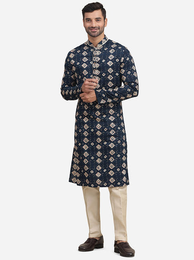 Space Blue Kurta for Men – The Kurta Company