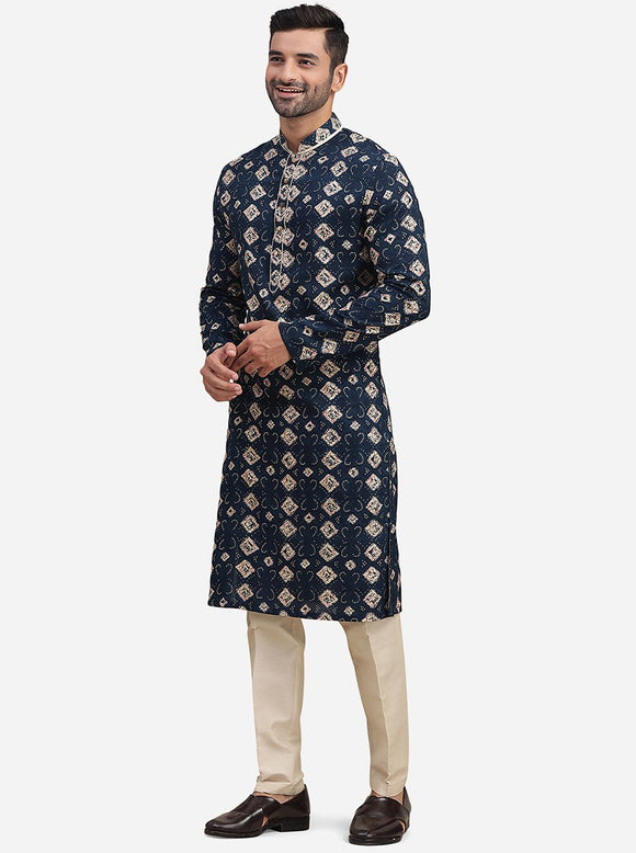 Space Blue Kurta for Men – The Kurta Company