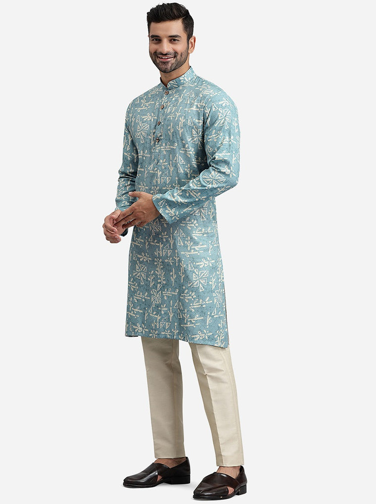 Ice Blue Kurta for Men – The Kurta Company
