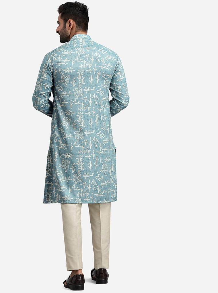 Ice Blue Kurta for Men – The Kurta Company