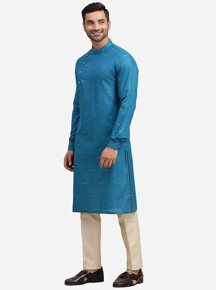 New Blue Kurta for Men – The Kurta Company