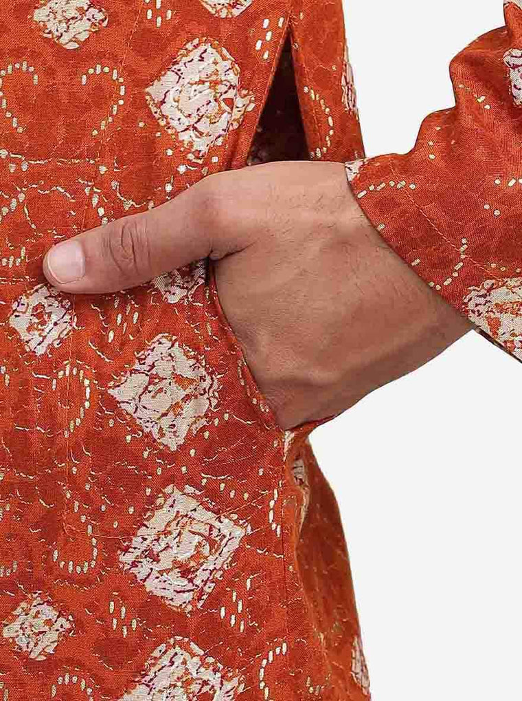 Orange Kurta for Men – The Kurta Company