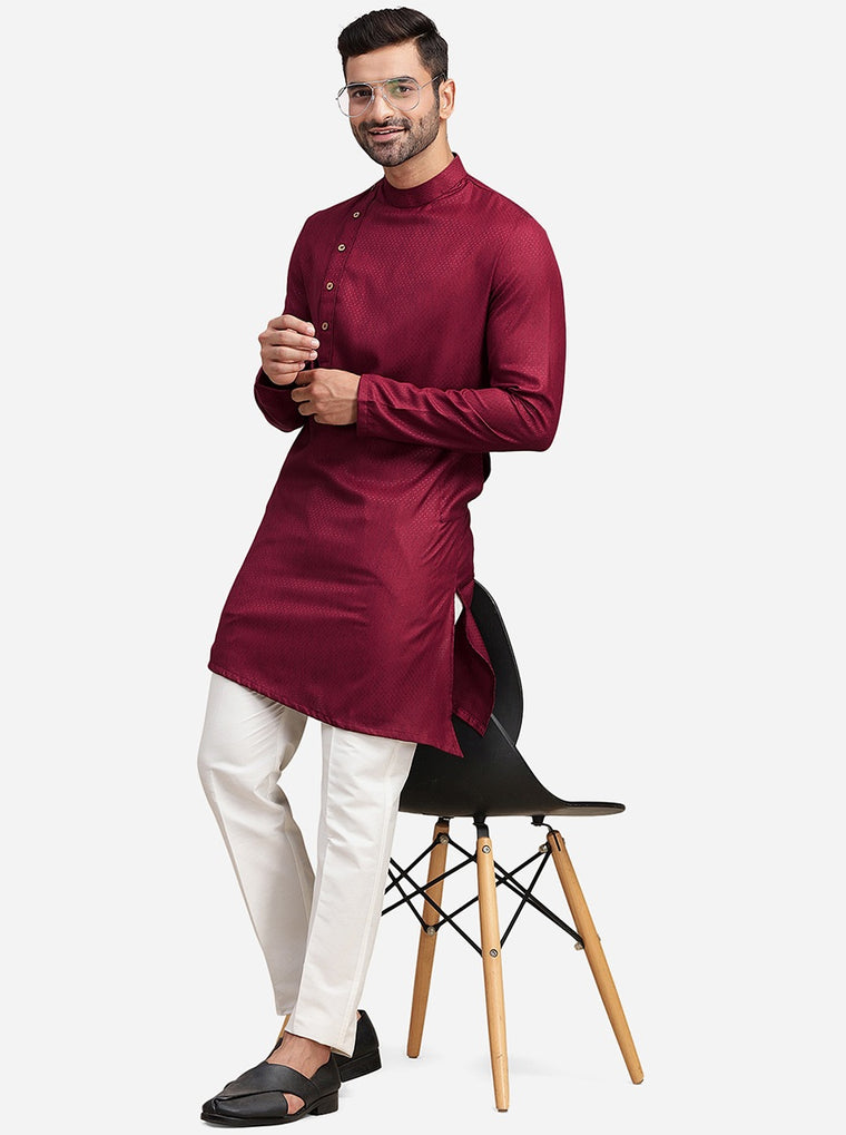 Maroon Kurta for Men – The Kurta Company