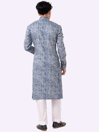 Traditional Indigo Blue Printed Kurta for Men – The Kurta Company