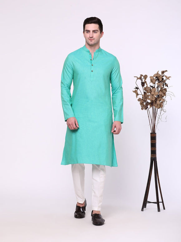 Amazing Mint green Solid Kurta For Men – The Kurta Company